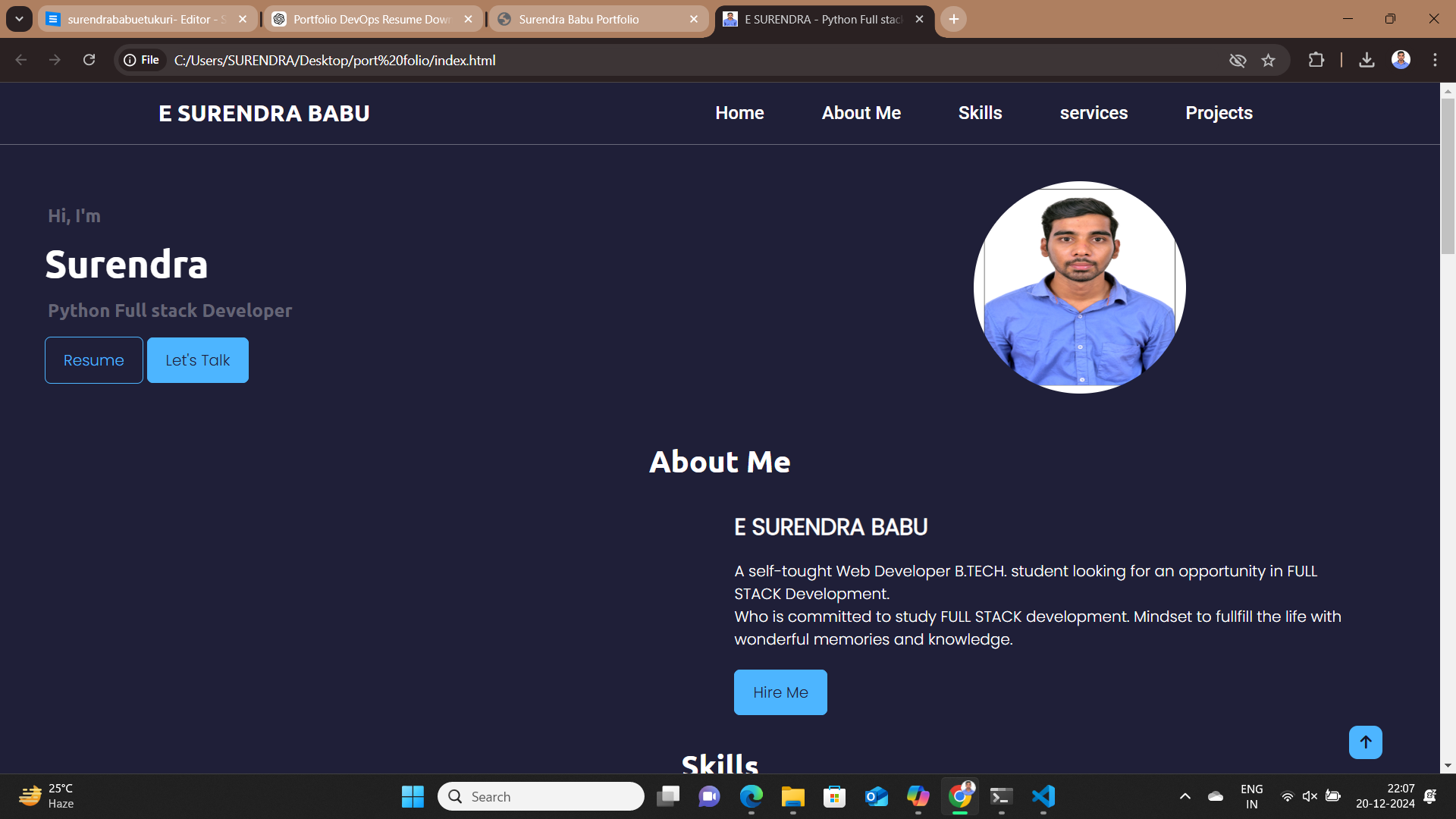 Surendra Babu Portfolio